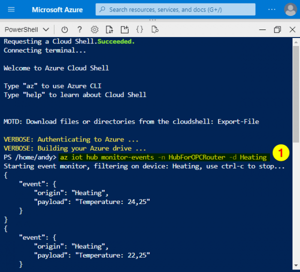 Sending Data to the Azure IoT Hub via MQTT