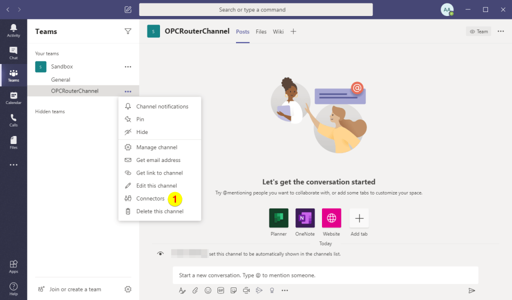 Connect Microsoft Teams via REST Plug-in