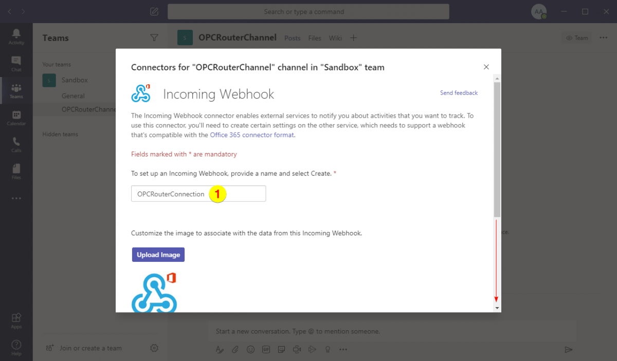 Connect Microsoft Teams via REST Plug-in