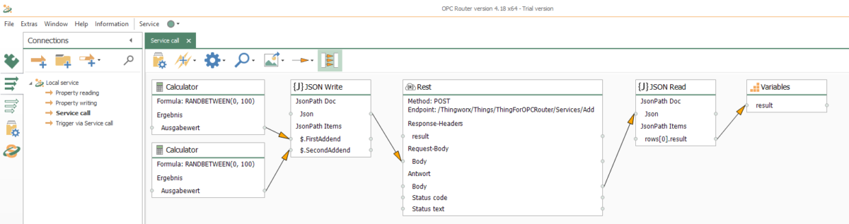 Connect ThingWorx step-by-step via REST Plug-in