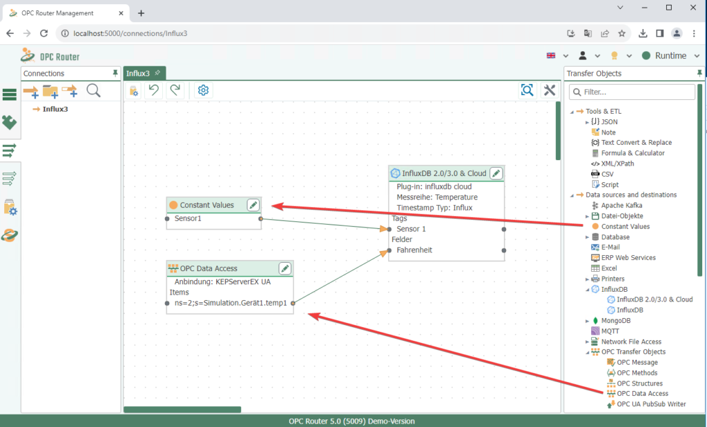 Transfer data to InfluxDB Cloud and InfluxDB 3.0